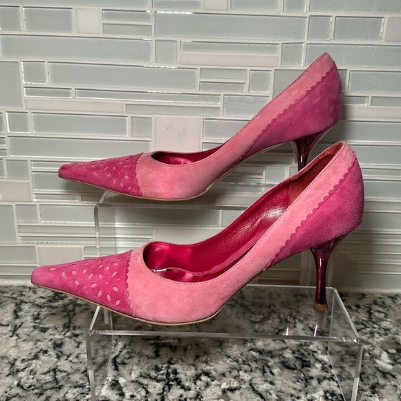 Escada | Shoes | Escada Suede Twotoned Heels 375 | Poshmark